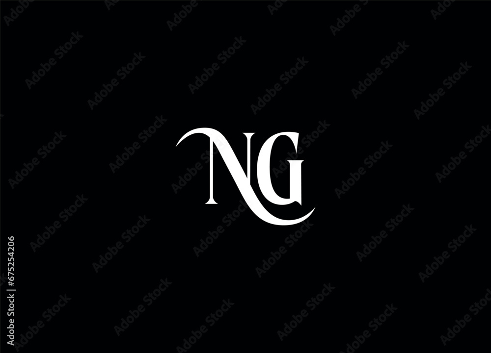 NG letter logo design and monogram logo Stock Vector | Adobe Stock