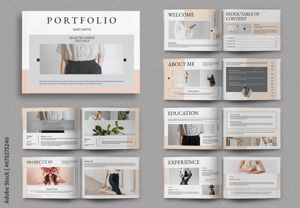 Portfolio Design Template Landscape Stock Template | Adobe Stock