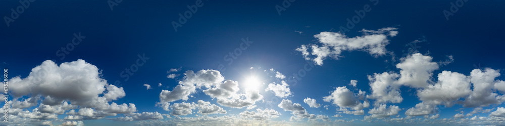 360 VR 2:1 equirectangular blue sky with clouds background overlay ...