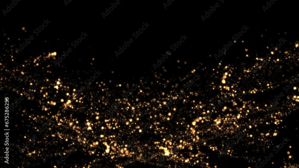 cross strings particles loop Transparent Video. Golden lines ...