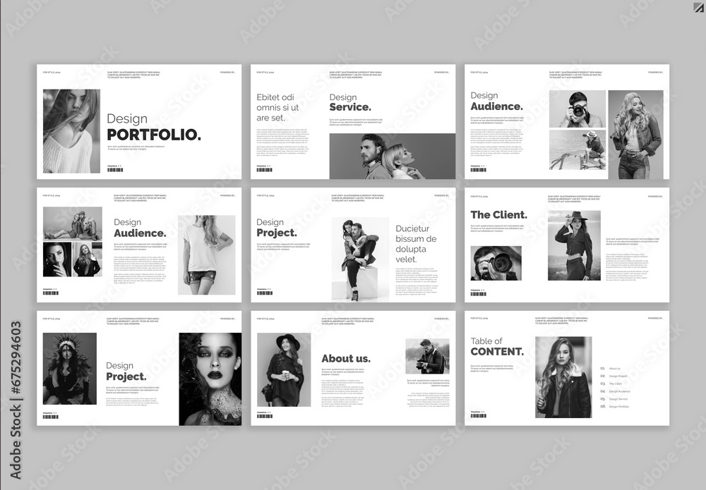 Portfolio Layout Presentation Stock Template | Adobe Stock