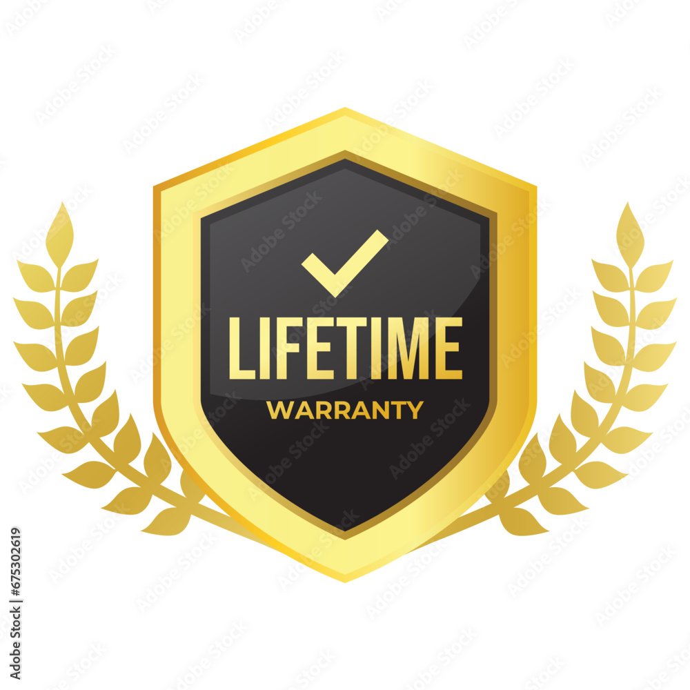 Gradient banner lifetime warranty. Lifetime Warranty label, sticker ...