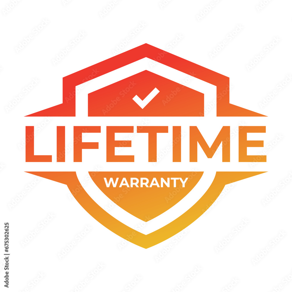 Gradient banner lifetime warranty. Lifetime Warranty label, sticker ...