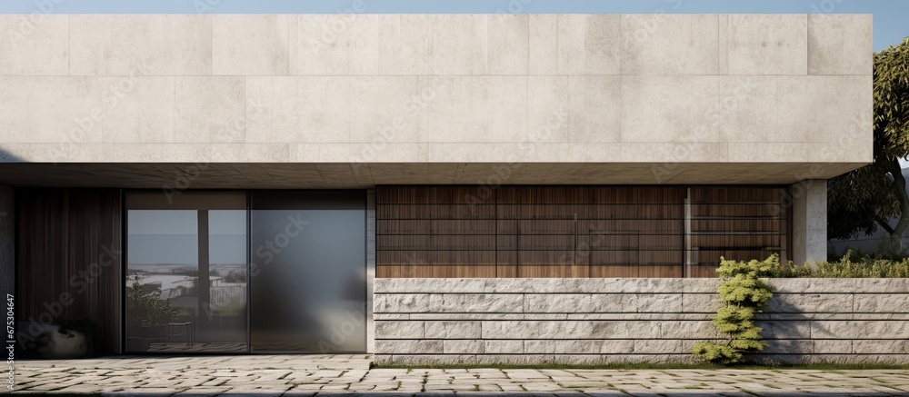 The modern house s background featured an abstract pattern with a ...