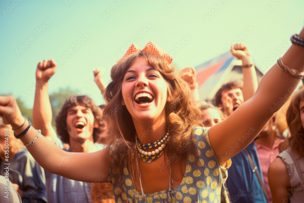 Retro Dance Revival. Relive the Vintage Vibes of a 1960s Music Festival ...