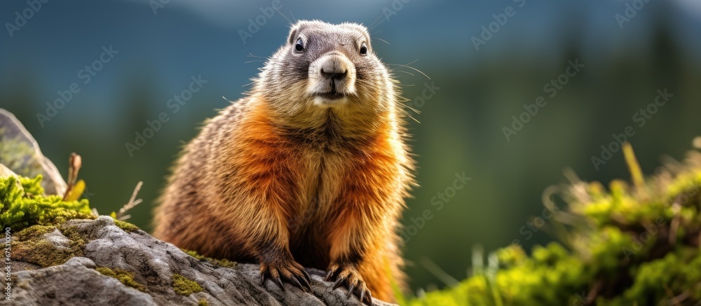 In Canada the wild and cute yellow bellied marmot is a fascinating ...