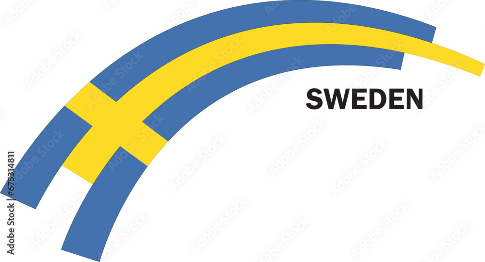 Symbol of Sweden flag Stock Vector | Adobe Stock