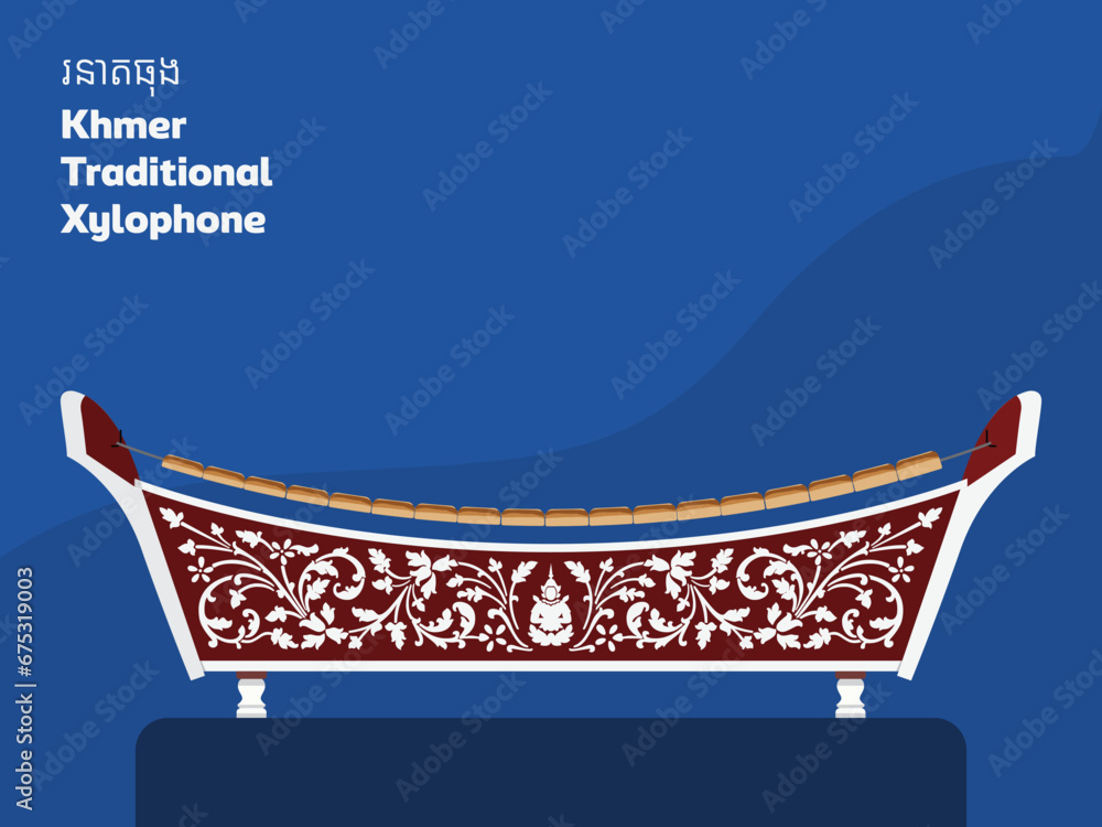 Roneat Thong _Khmer Traditional Xylophone Stock Vector | Adobe Stock