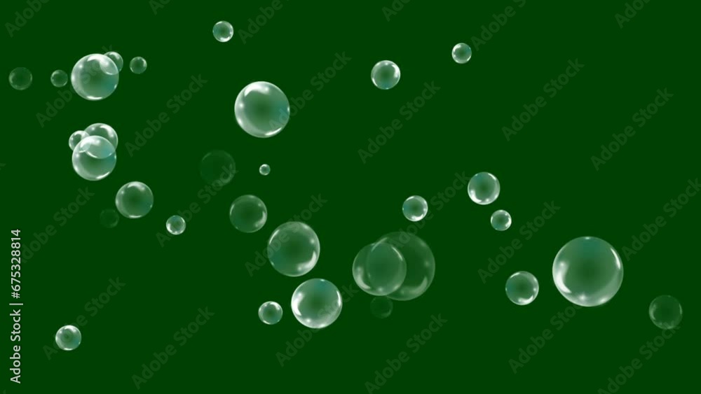 Bubble green screen, Abstract technology, science, engineering ...