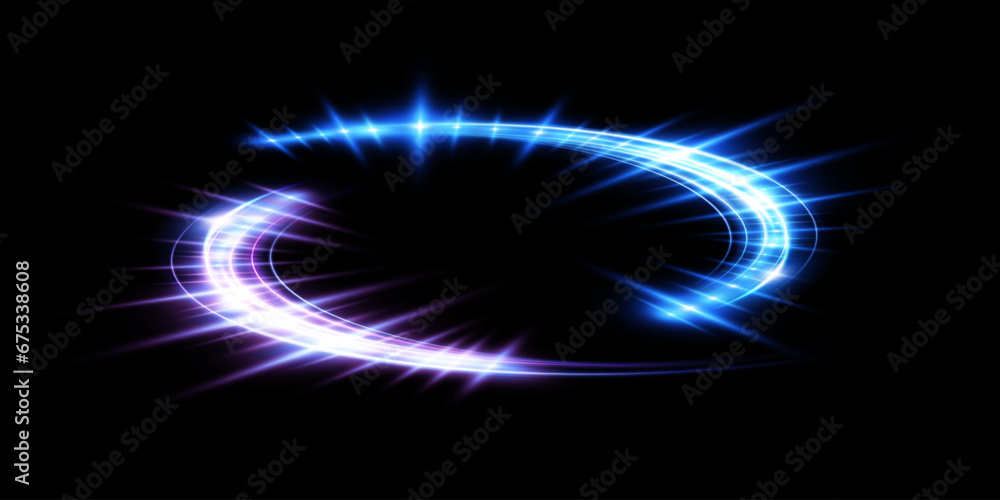Abstract high speed motion light lines, neon color. Light everyday glow ...