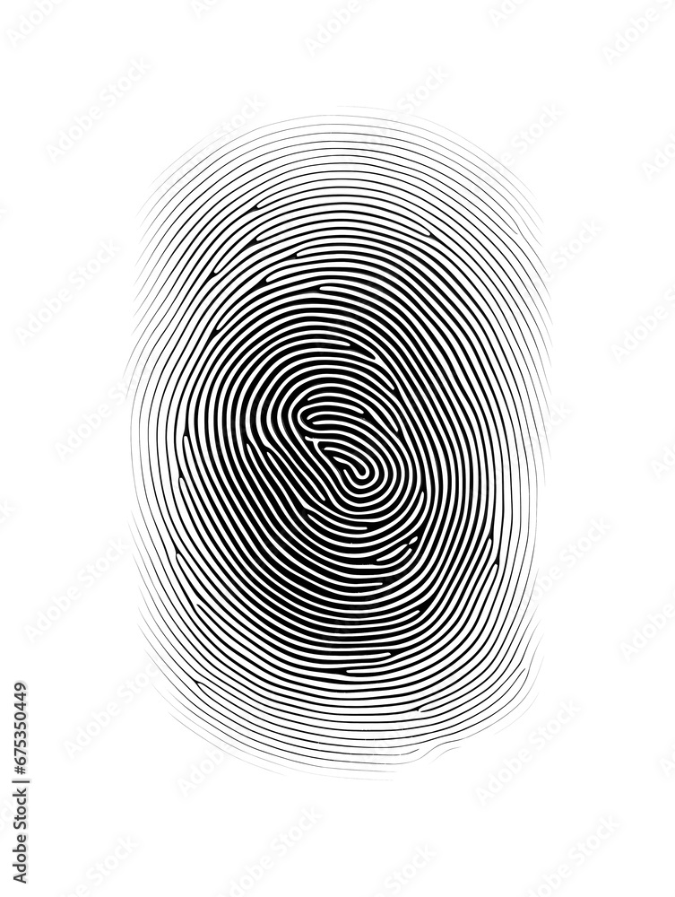 Fingerprint thumbprint on transparent background. Stock Illustration ...