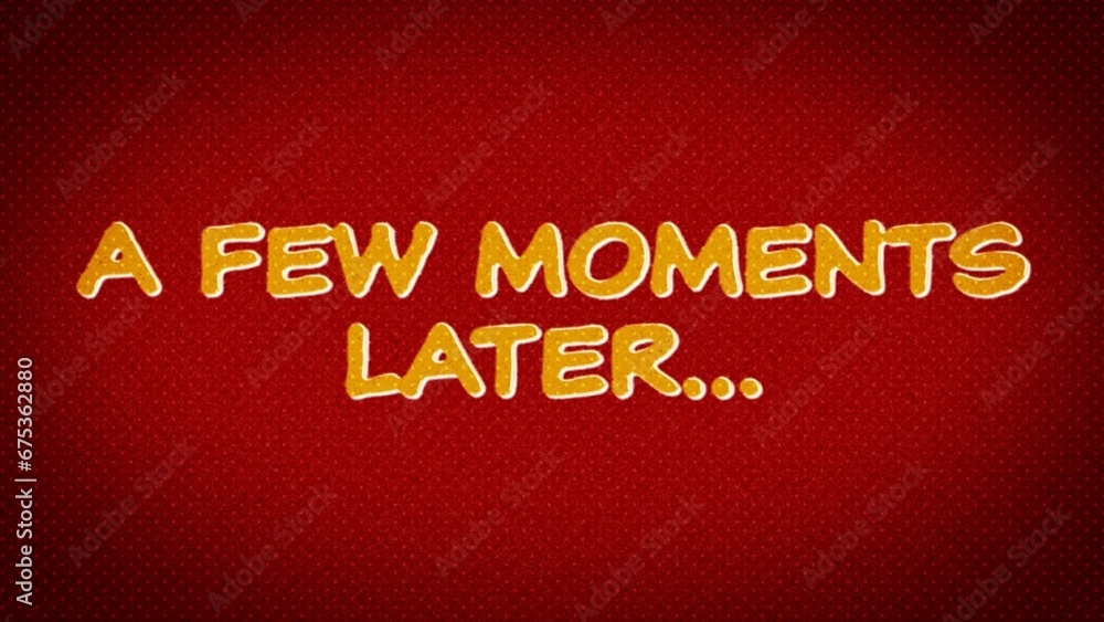 A Few Moments Later Comic Cartool Title Intro Stock Template | Adobe Stock