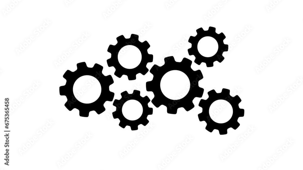 Cogwheel rotating animation. gear wheel icon, mechanism concept ...