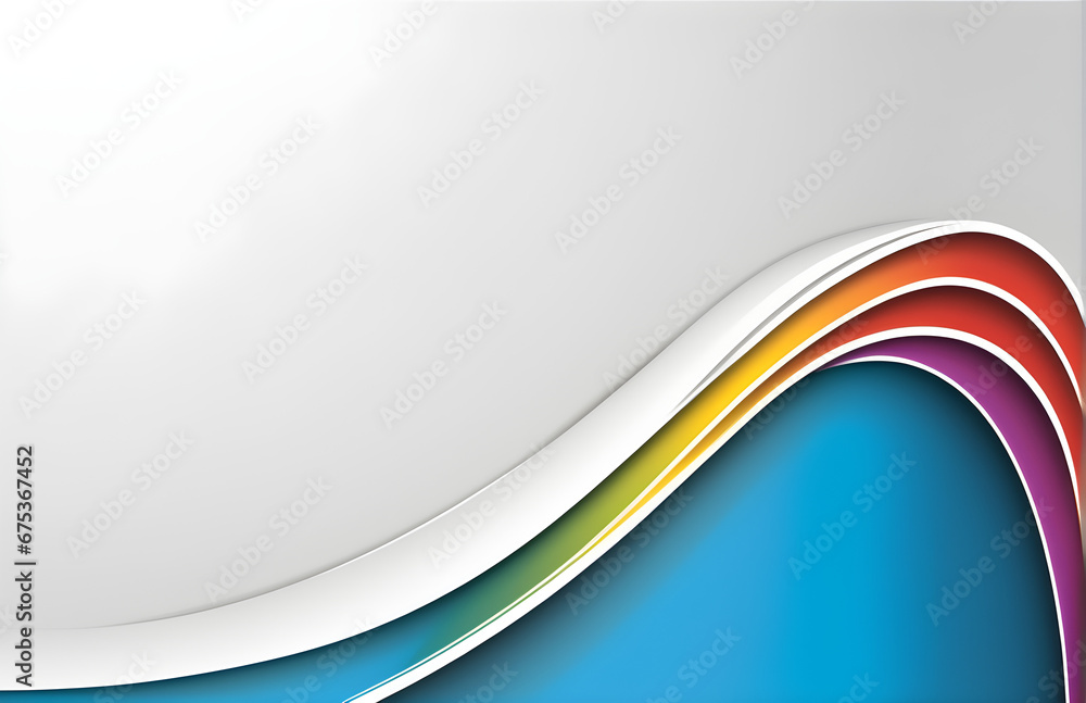 Clear curve on white background with empty center for ppt background ...