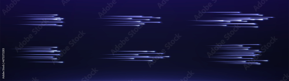Speed Lines. Background of blue or neon speed light lines. Dynamic ...