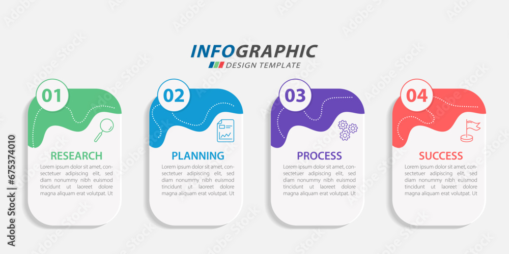 Timeline Creator infographic template. 4 Step timeline journey ...