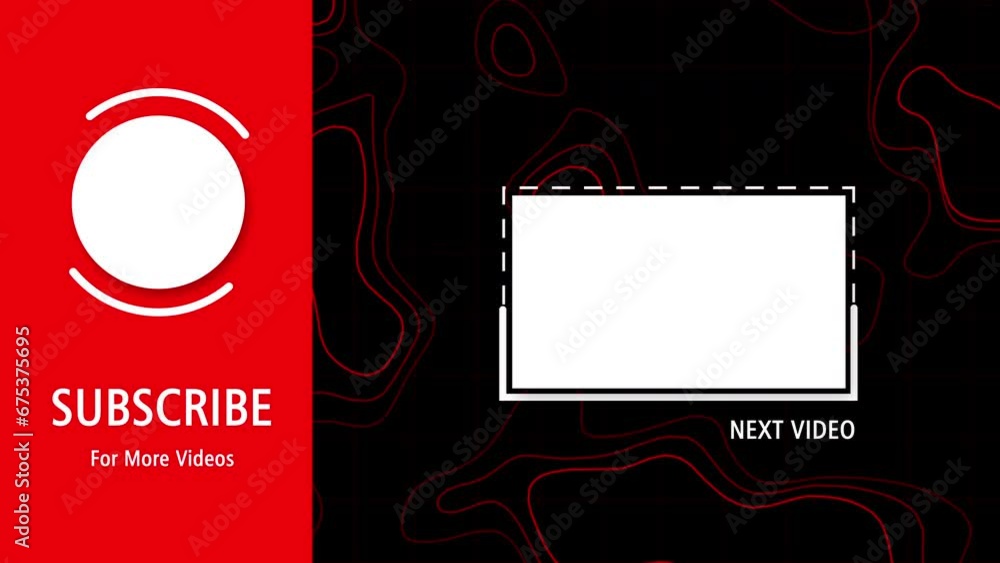 YouTube end card ending screen motion graphics. YouTube End Screen, End ...