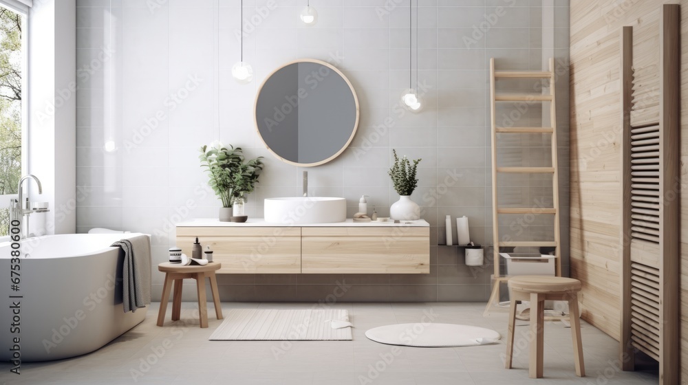 beautiful minimal restroom counter top home interior design concept ...