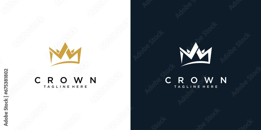 Simple crown logo royal king queen vector symbol| premium vector Stock ...