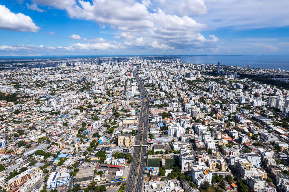 Beautiful aerial view of the city of Santo Domingo - Dominican Republic ...
