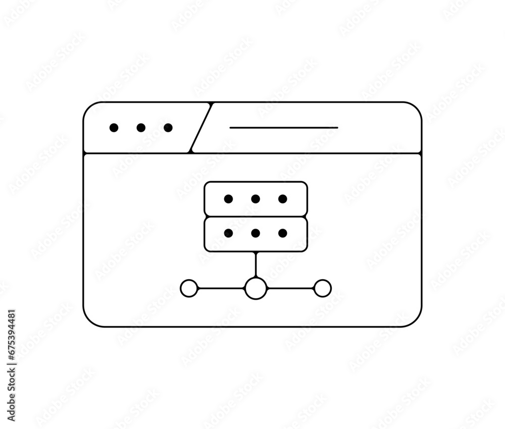 Icones pictogramme symbole Fenetre ordinateur interface dossier ranger ...
