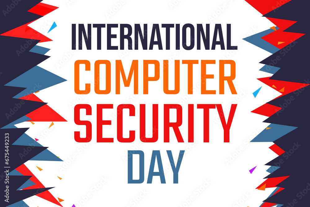 International Computer Security Day Wallpaper with different shapes ...