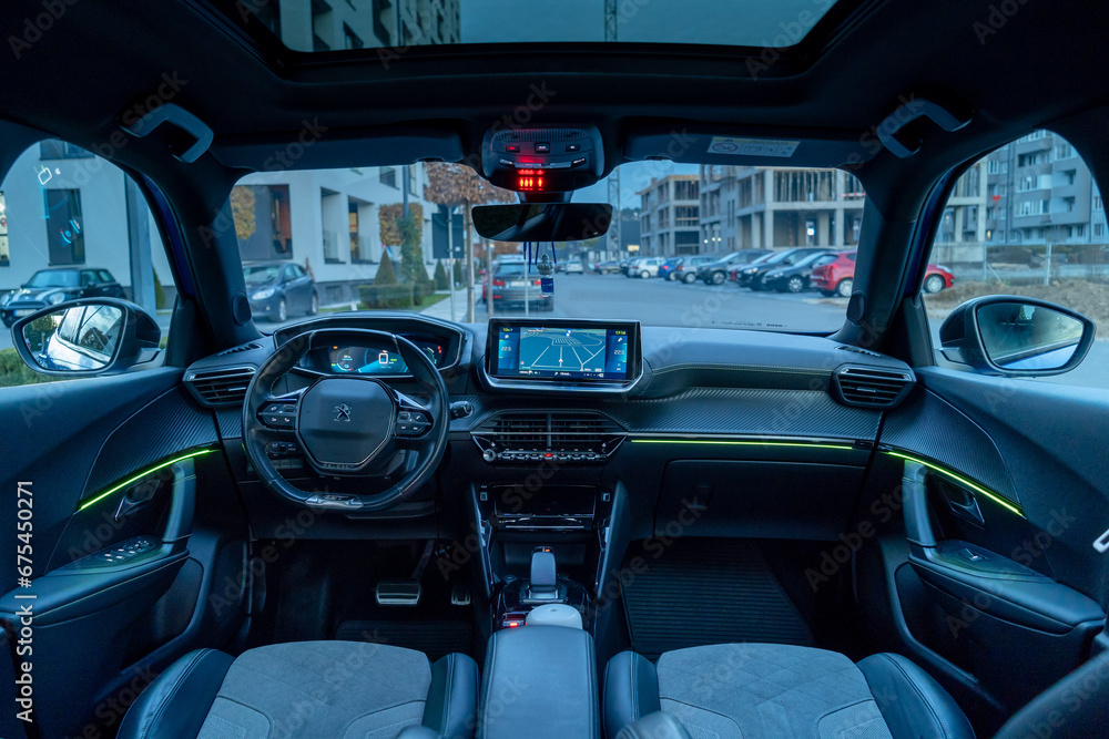 Cluj-Napoca, Cluj-Romania-11.07.2023-Peugeot 2008 EV Interior: Virtual ...