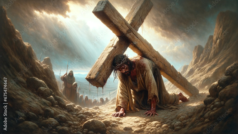 The Stations of the Cross: Jesus Christ Falls for the Second Time Under ...