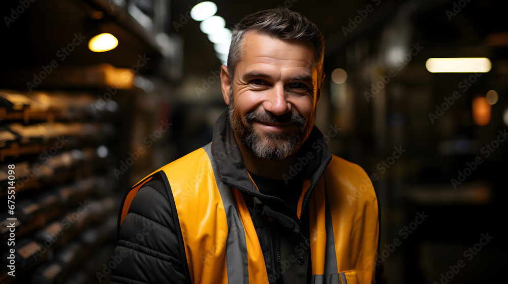 Engineer handsome young smart guy civil worker in helmet and vest very ...