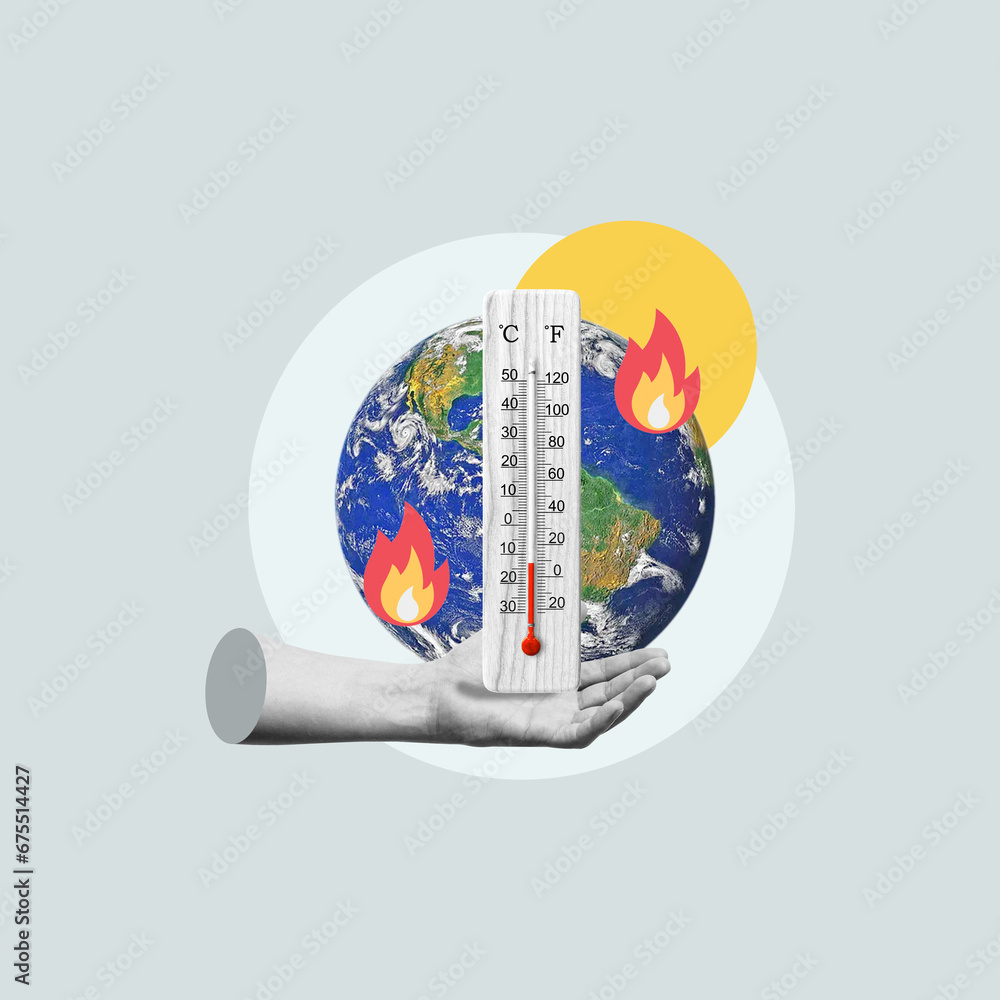 global warming, temperature increases, earth with thermometer, Climate ... global warming, temperature increases, earth with thermometer, Climate ...