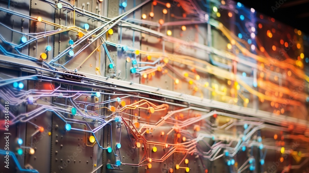 Photo & Art Print Synapses and neurons imposed atop a metropolitan ...