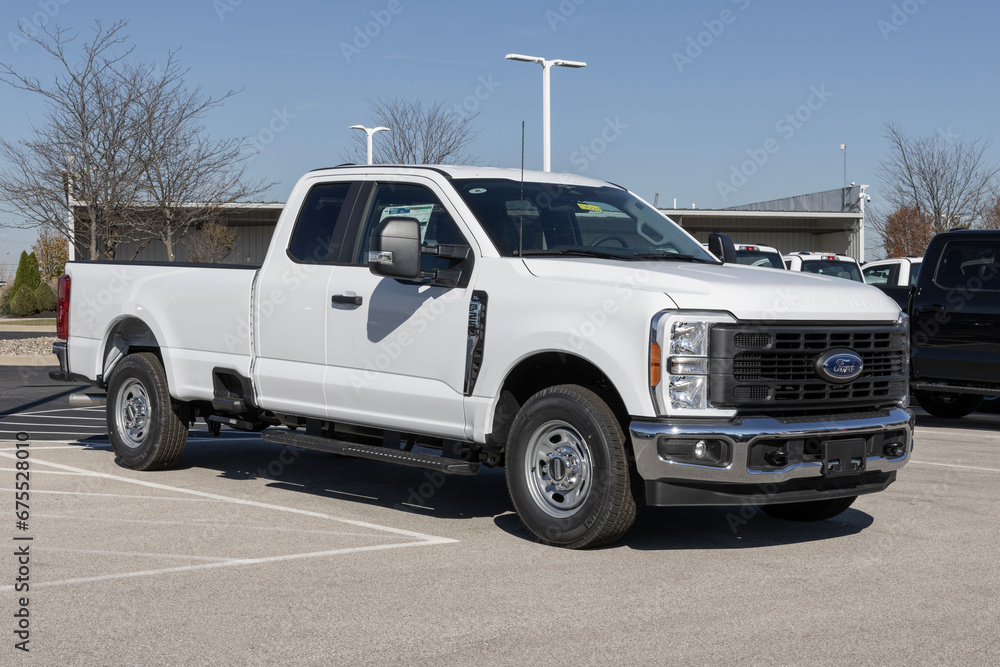 Ford F-250 SRW Regular Cab display at a dealership. Ford also offers ...