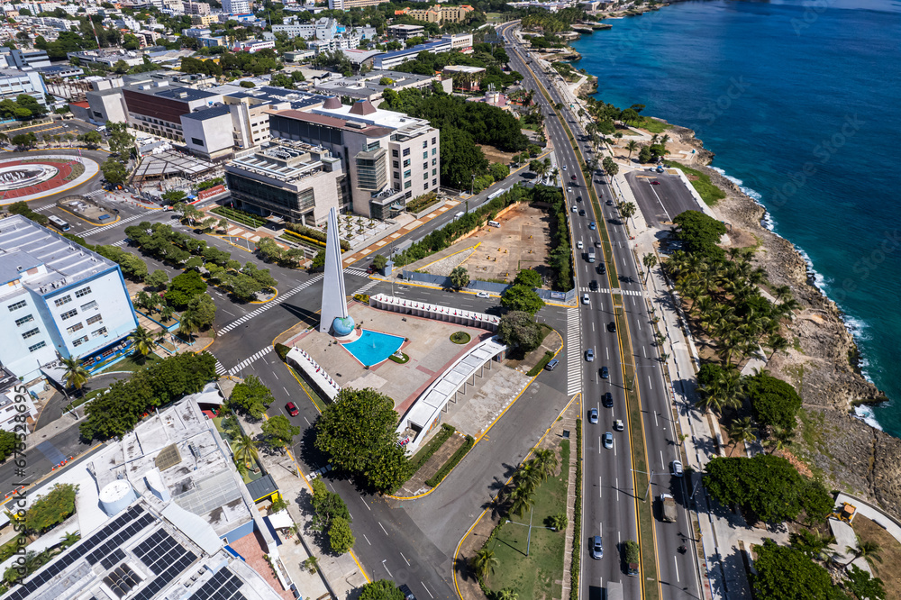 Aerial view of the Santo Domingo, Capital Of Dominican Republic, its ...