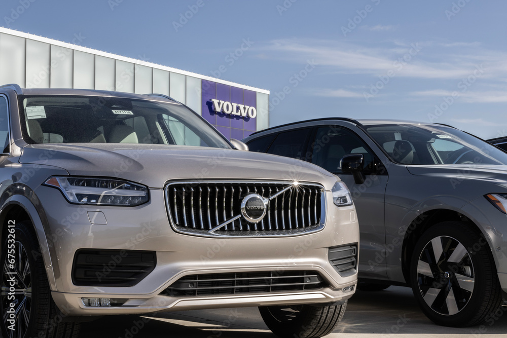 Volvo XC90 display at a dealership. Volvo offers the XC90 in Core, Plus ...