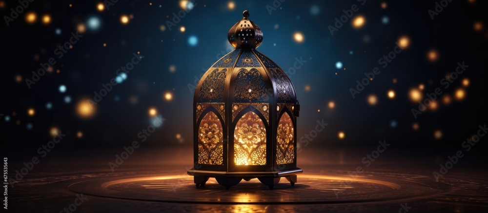 The vintage Turkish lantern with intricate Arabesque patterns ...