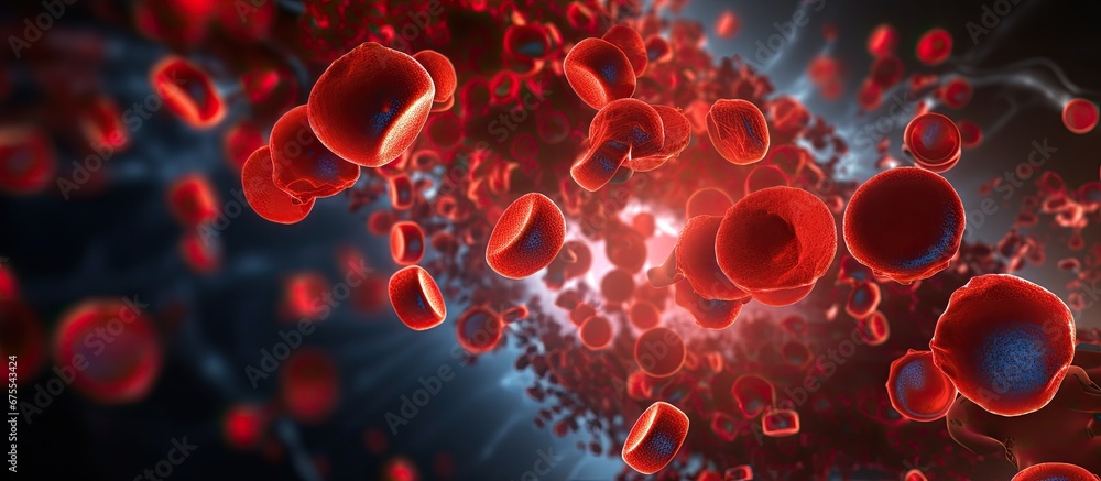 The digital illustration of a ai medical technology displays the ...