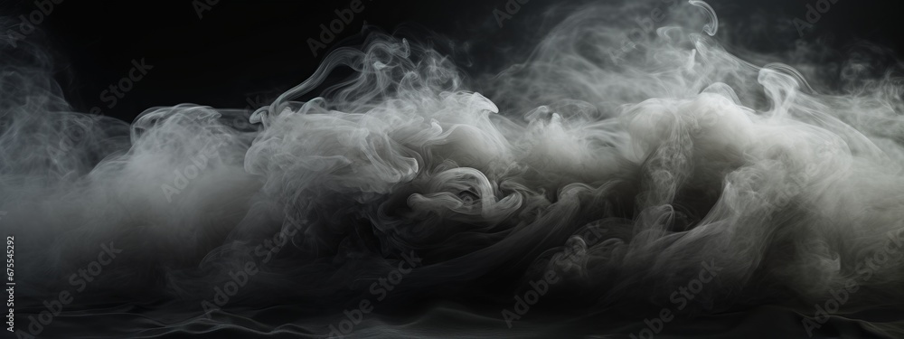 Smoke black ground fog cloud floor mist background steam dust dark ...