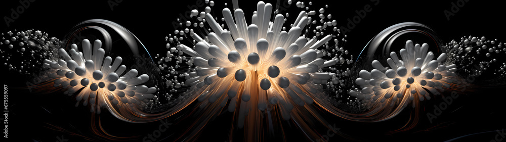 An ultra-wide background of ferrofluids unveils a mesmerizing symphony ...