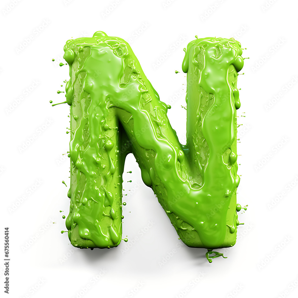 Slime alphabet A to Z, slime letters, green slime font, slimey ...