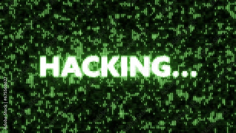 Hacker Screen Digital Distortion Title Intro Stock Template | Adobe Stock
