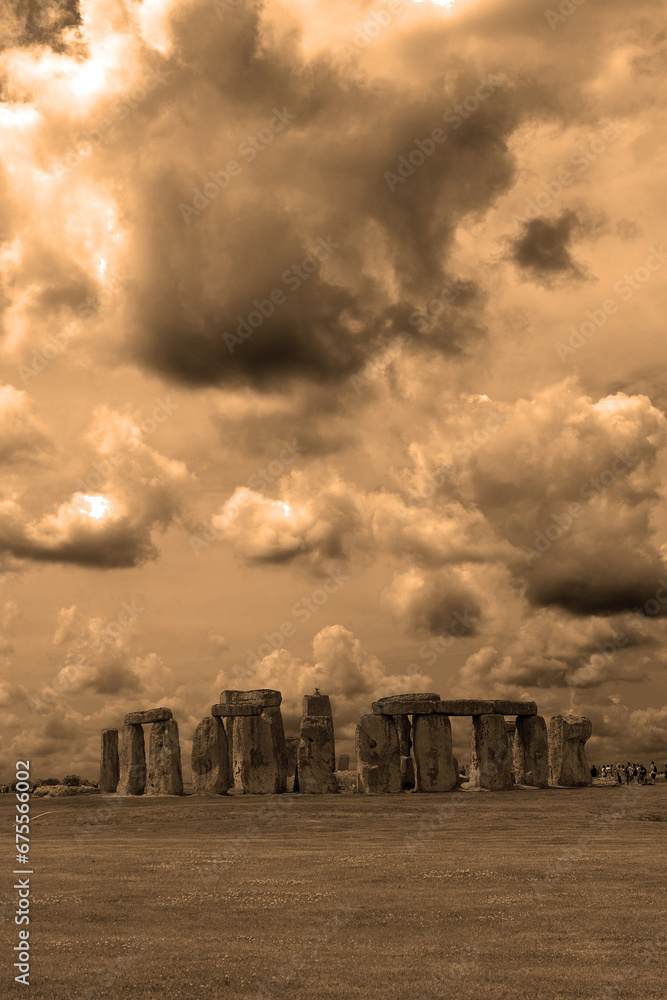 Stonehenge is a prehistoric monument on Salisbury Plain in Wiltshire ...