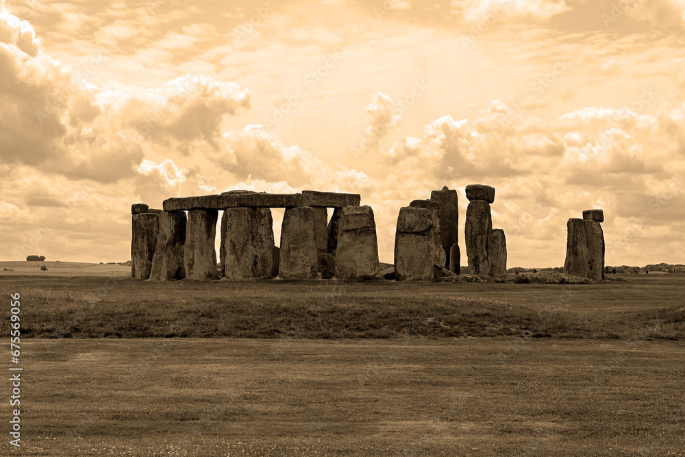 Stonehenge is a prehistoric monument on Salisbury Plain in Wiltshire ...