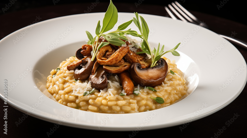 The elegance of a Mushroom Risotto made with Acquerello Aged Carnaroli ...