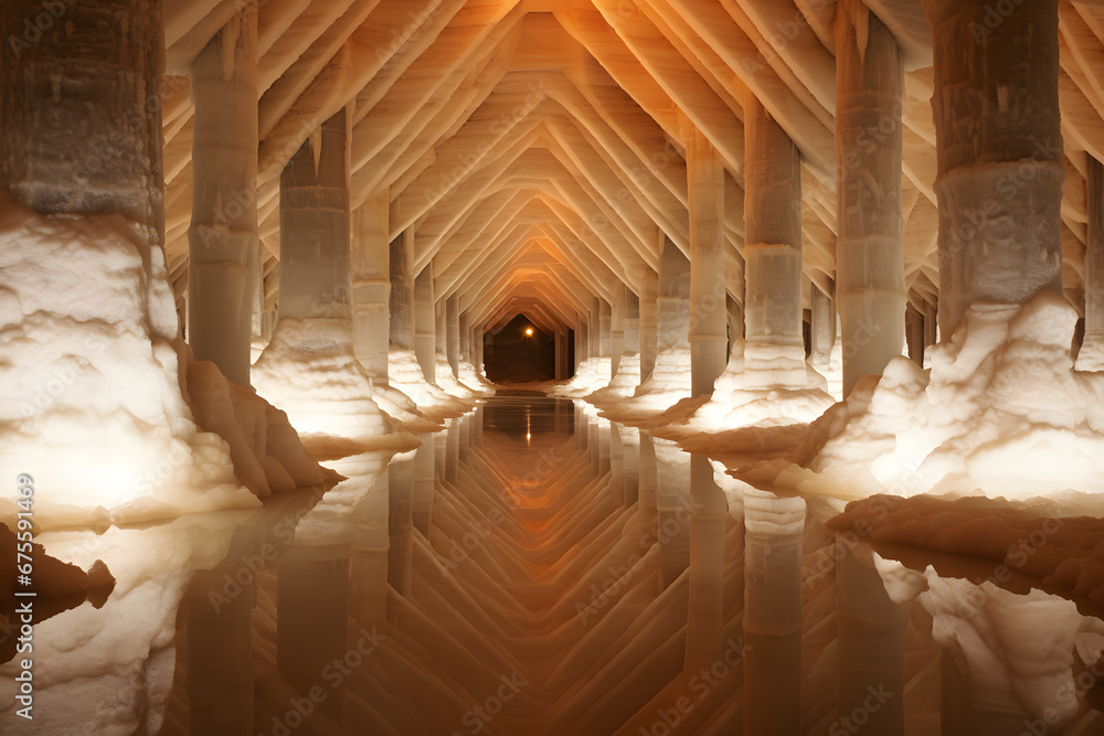 Salt stone cave, salt stone, salt stone mine, salty stone, underground ...