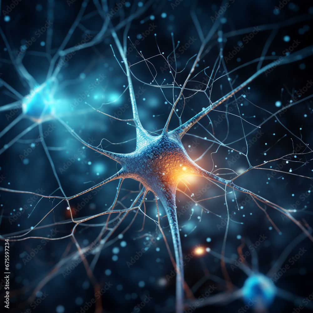 シナプスとニューロンネットワークのイメージ図 Stock Illustration | Adobe Stock
