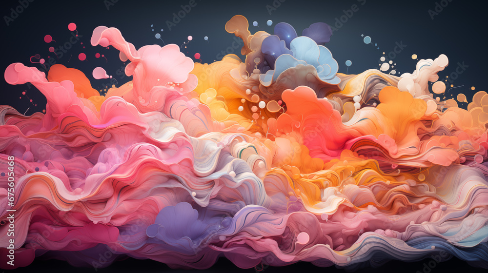 Multi layers color texture 3D papercut layers in gradient vector banner ...