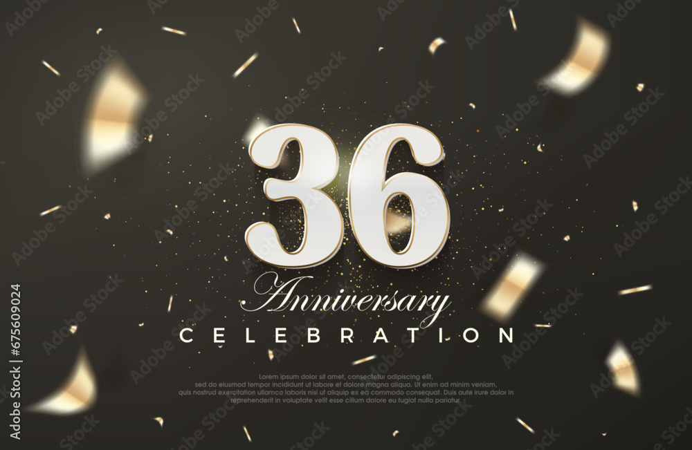 Black background for 36th anniversary celebration. Premium vector ...