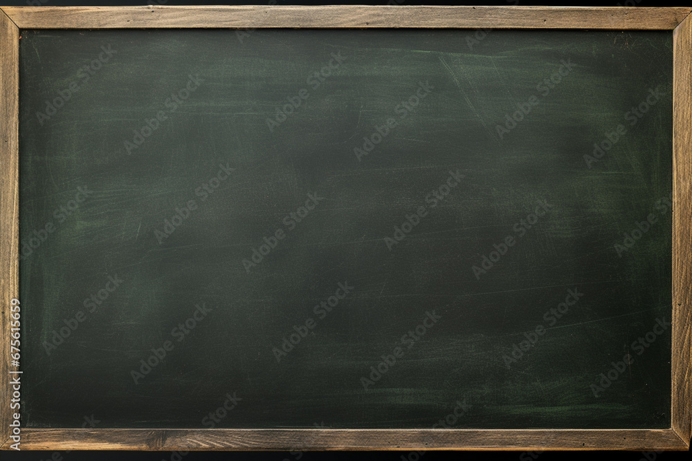 The close up detail and texture of a blank chalkboard horizontal ...