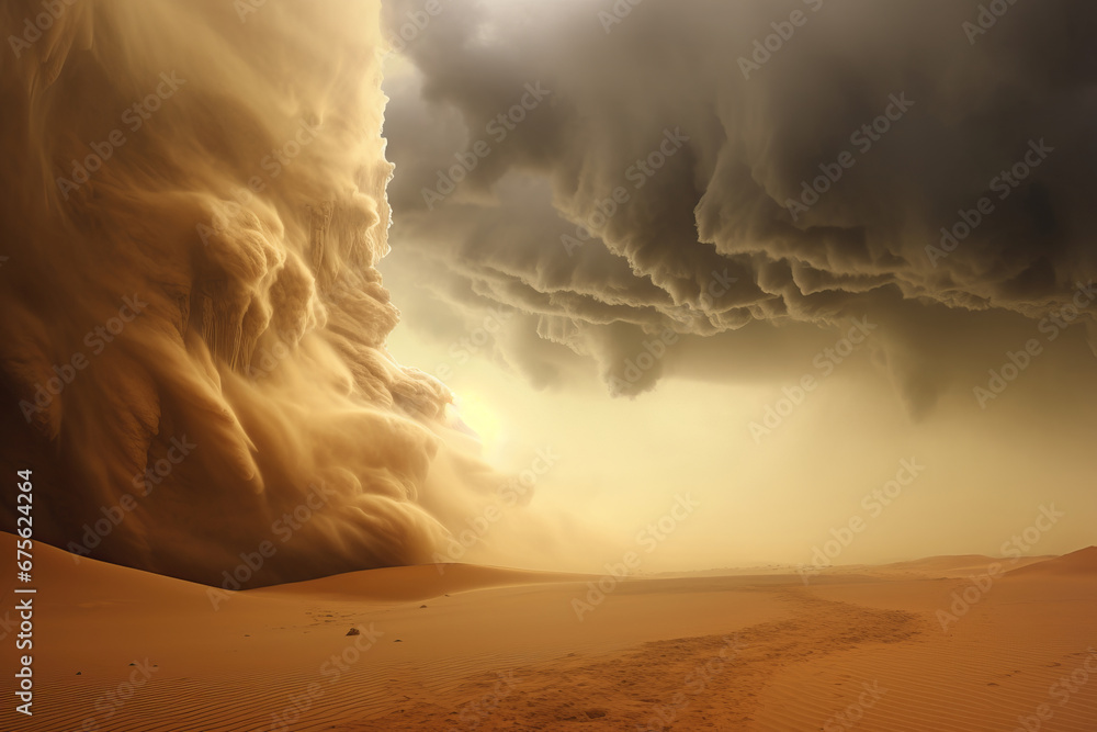 Nature's fury on display, a powerful sand and dust storm sweeps across ...