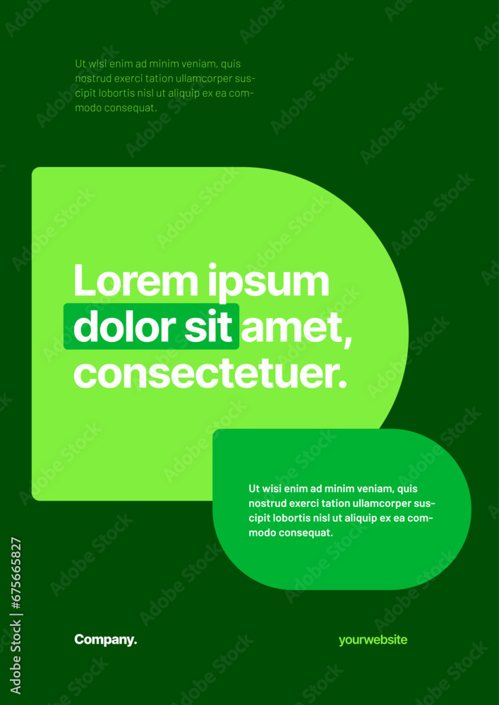 Simple vector layout template for events, companies or any business ...